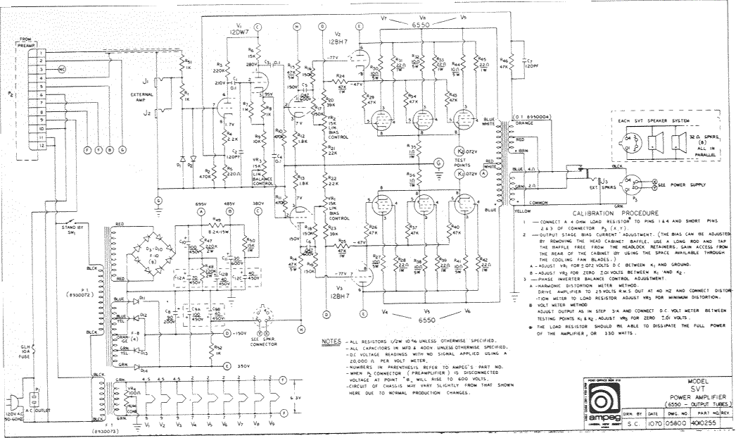 Ampeg SVT with 1K 5W screen resistors | TalkBass.com